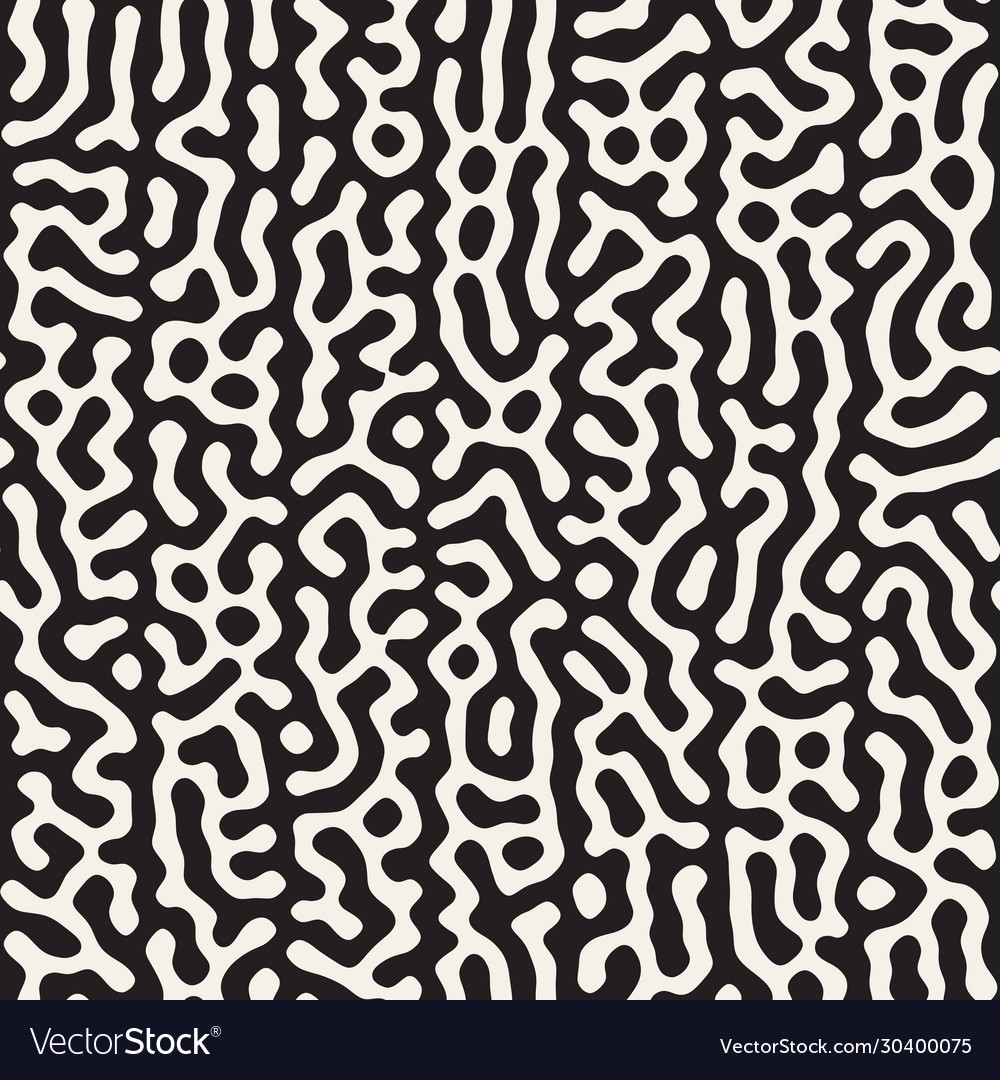 Seamless pattern monochrome organic shapes Vector Image Seamless pattern monochrome organic shapes Vector Image