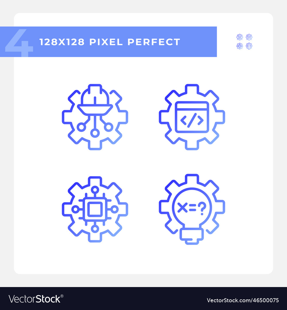 Stem technology settings pixel perfect gradient Vector Image Stem technology settings pixel perfect gradient Vector Image