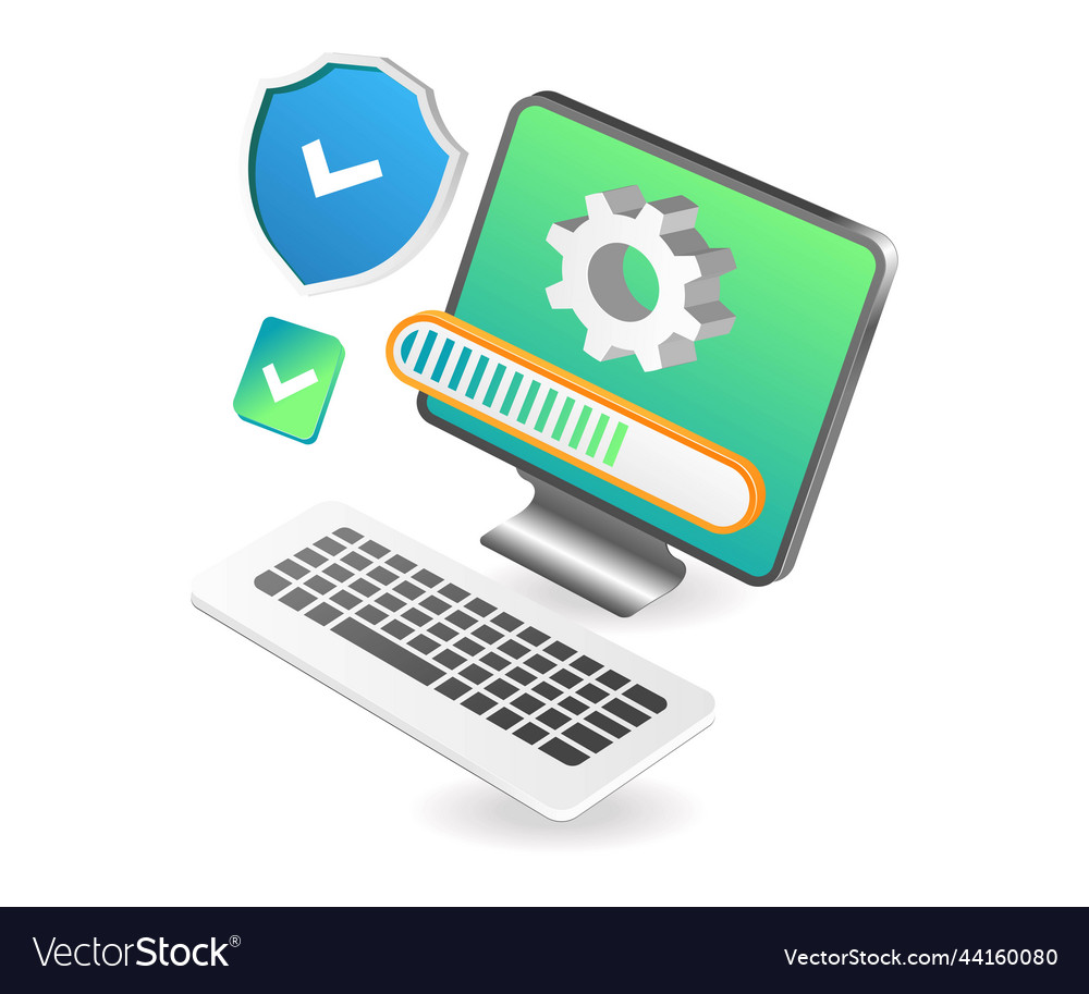 Application computer security maintenance process Vector Image