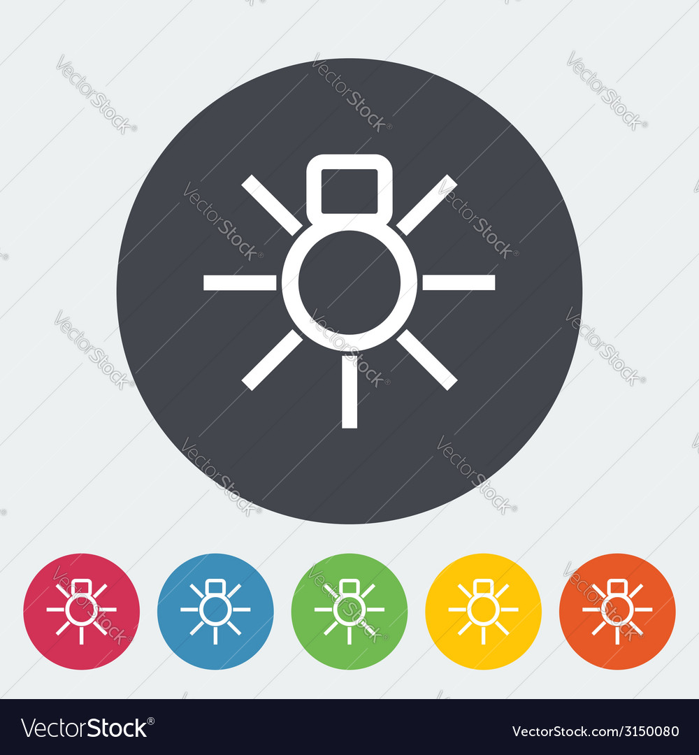 Bulb flat icon Royalty Free Vector Image - VectorStock