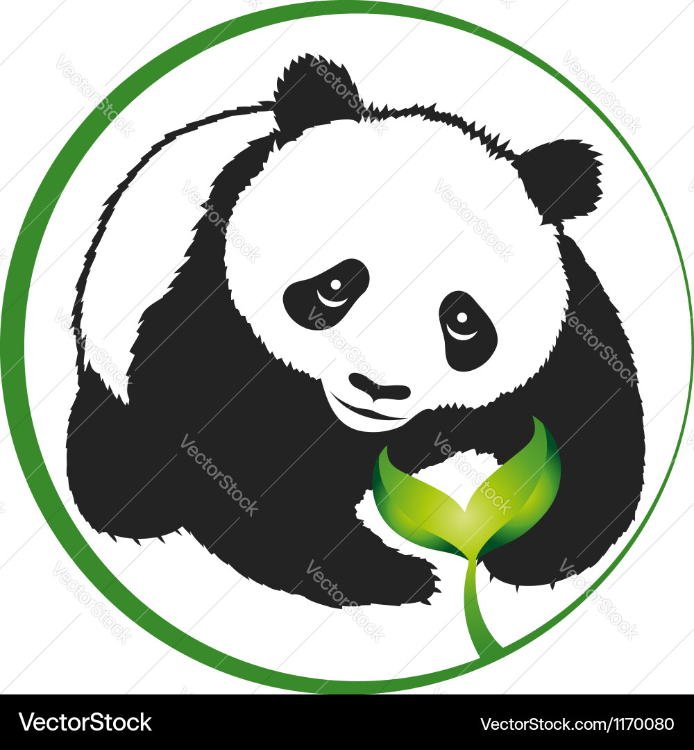 Eco panda Royalty Free Vector Image - VectorStock