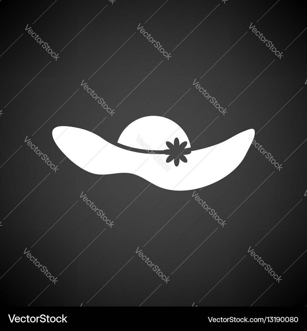 Elegant woman hat icon Royalty Free Vector Image