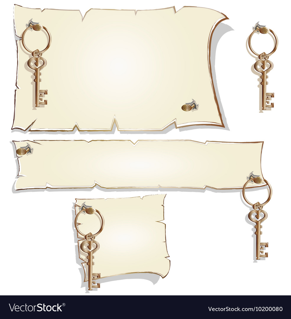 Empty frame with keys Royalty Free Vector Image