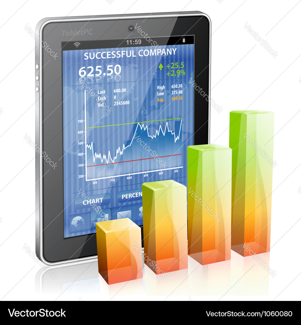 Financial concept - make money on the internet Vector Image