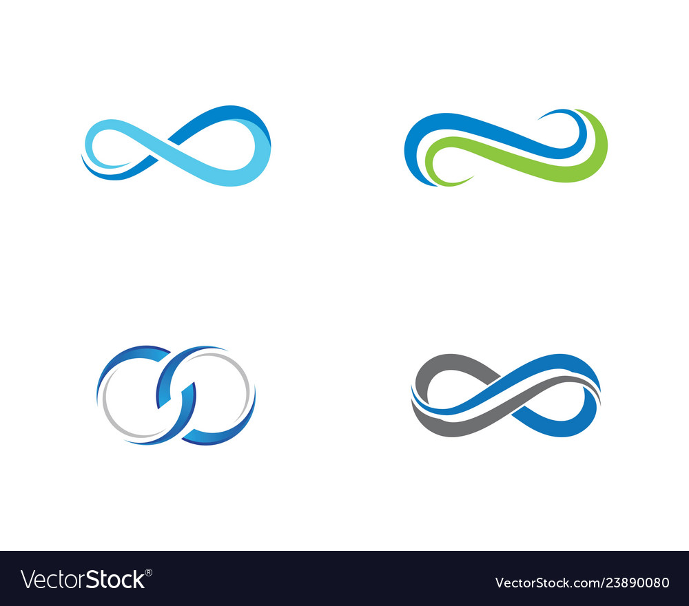 Infinity logo template Royalty Free Vector Image