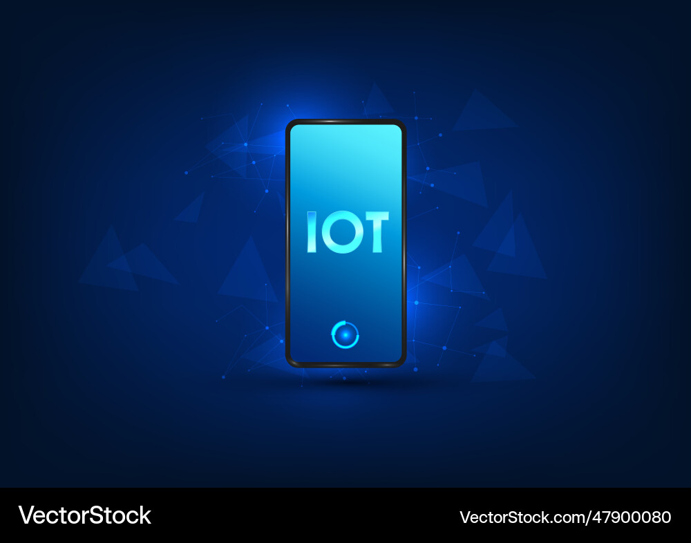 Internet of things technology is an integrated Vector Image