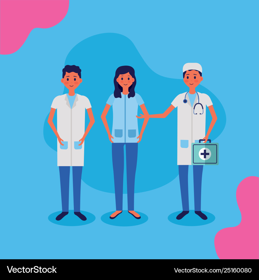 Medical people staff Royalty Free Vector Image