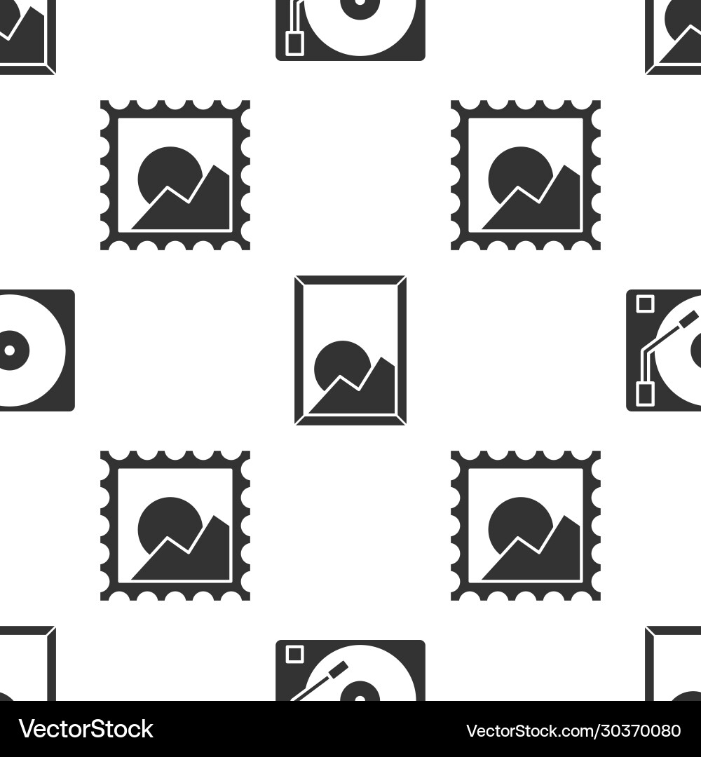 Set vinyl player with a vinyl disk picture Vector Image