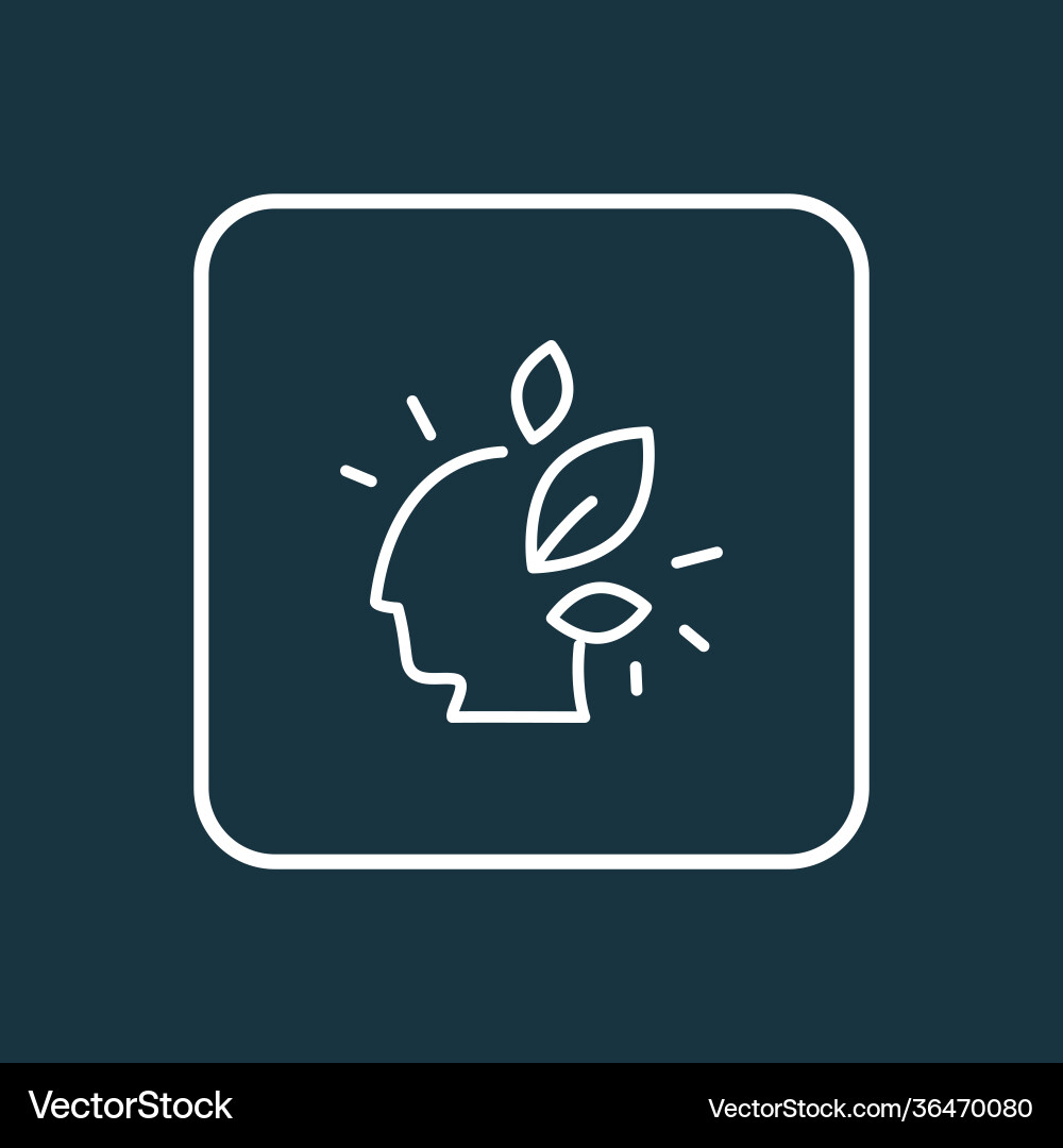 Think green icon line symbol premium quality Vector Image