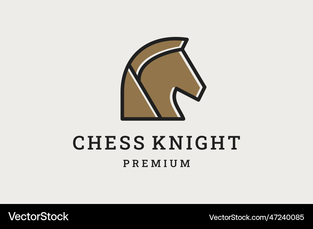 Chess knight Royalty Free Vector Image - VectorStock