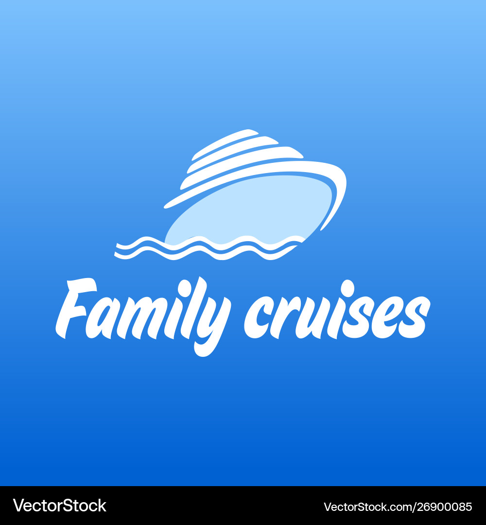 Cruise logo template Royalty Free Vector Image