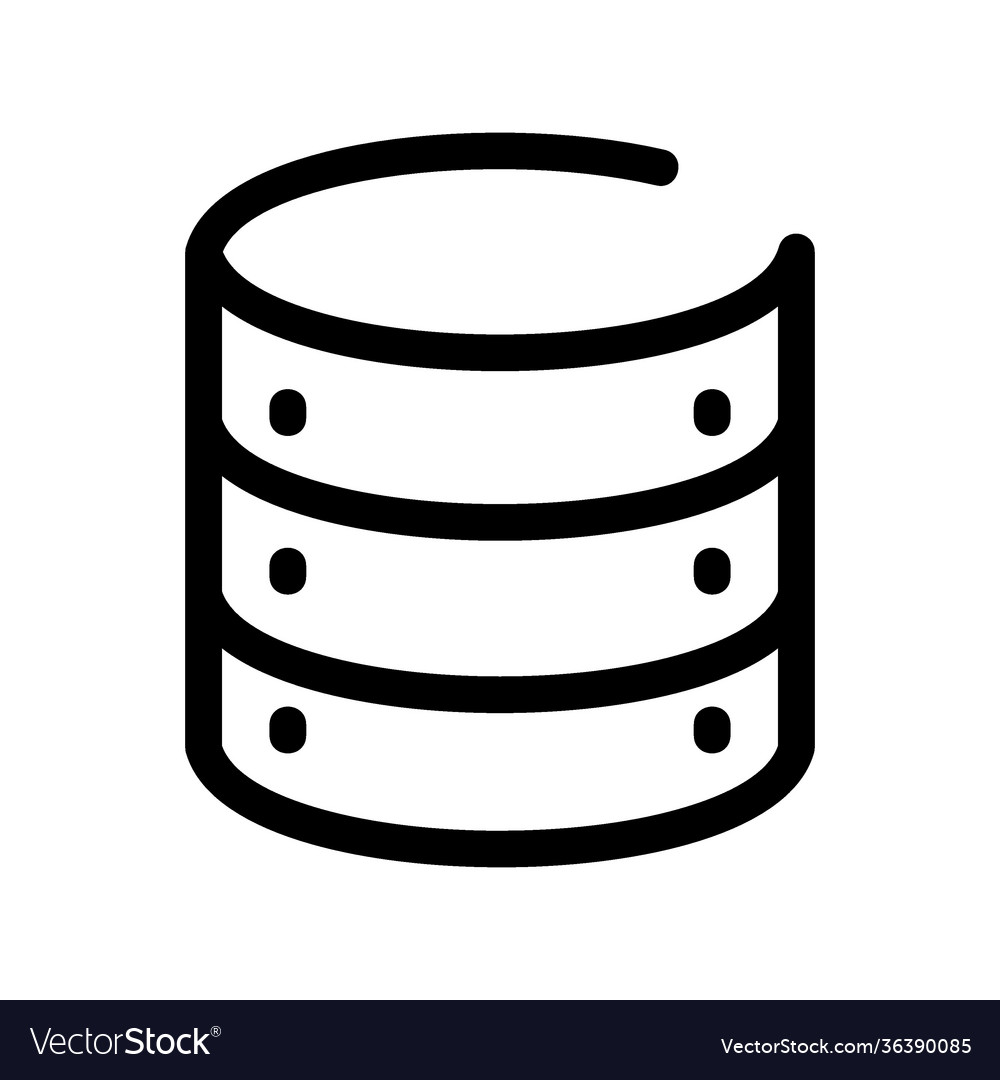 Database icon or logo isolated sign symbol Vector Image