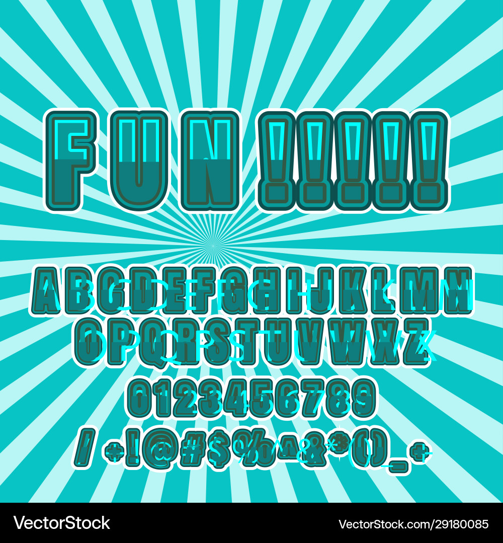 Display font design with linealphabet character Vector Image