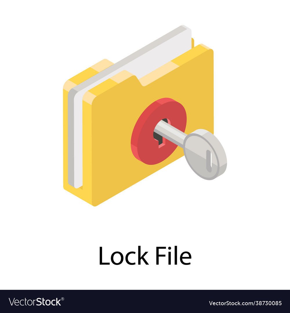 Lock file Royalty Free Vector Image - VectorStock