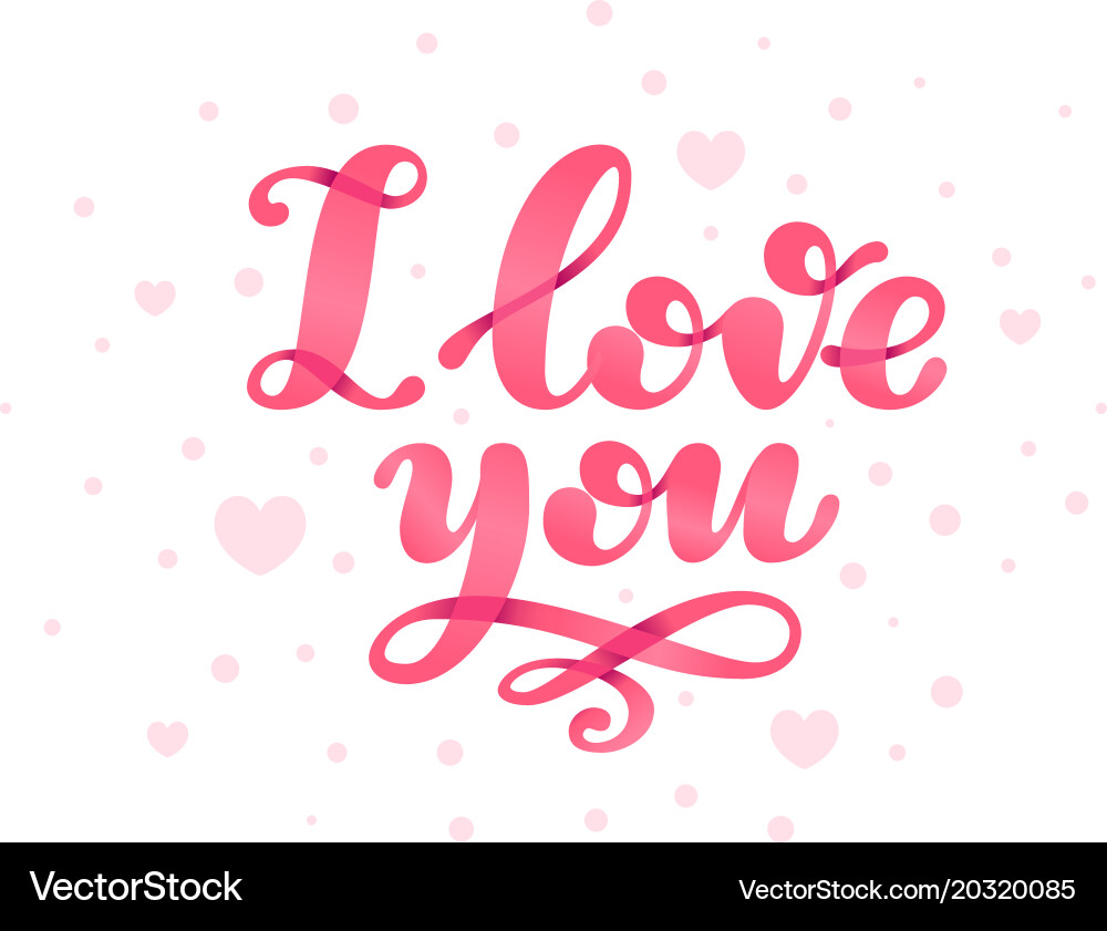 Love word lettering isolated on white background Vector Image