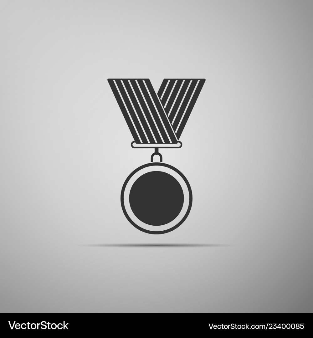 Medal icon on grey background winner symbol Vector Image