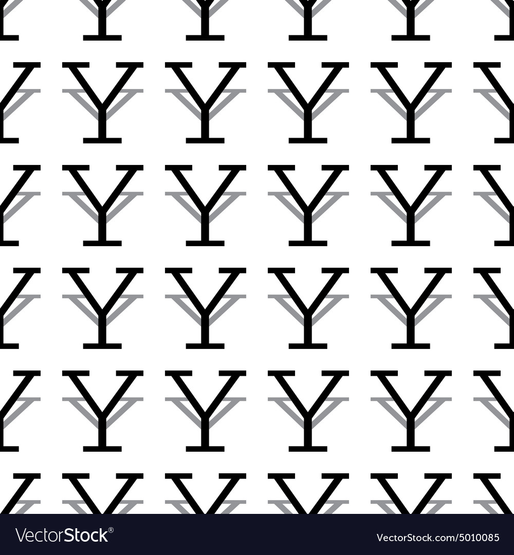 Pattern letter y Royalty Free Vector Image - VectorStock