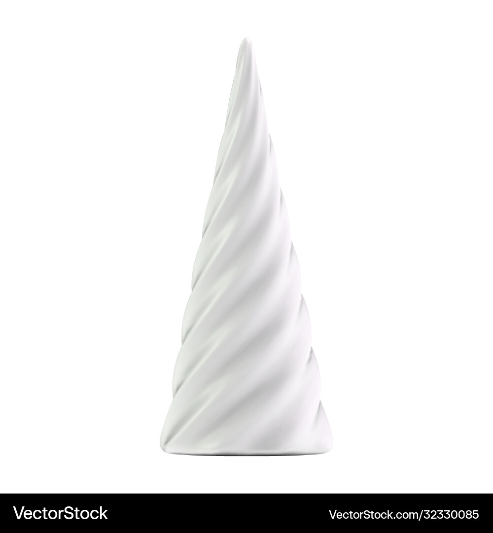 Realistic white christmas abstract fir tree Vector Image