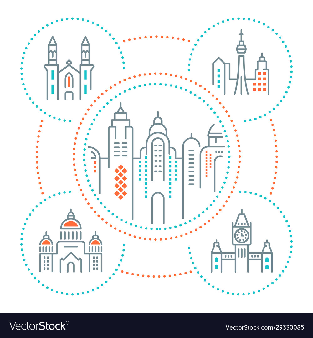 Website banner and landing page construction Vector Image