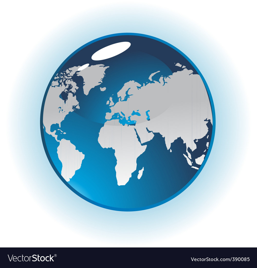 World globe Royalty Free Vector Image - VectorStock