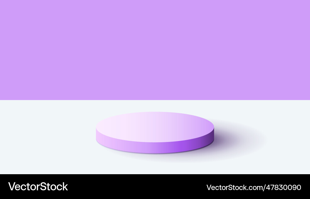 3d purple podium stand minimal wall scene Vector Image