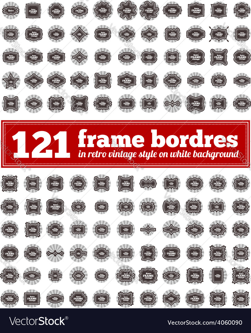 Border frame set Royalty Free Vector Image - VectorStock
