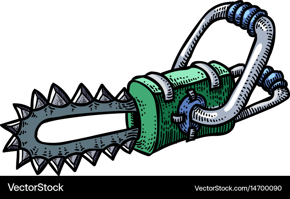 Cartoon image chainsaw Royalty Free Vector Image