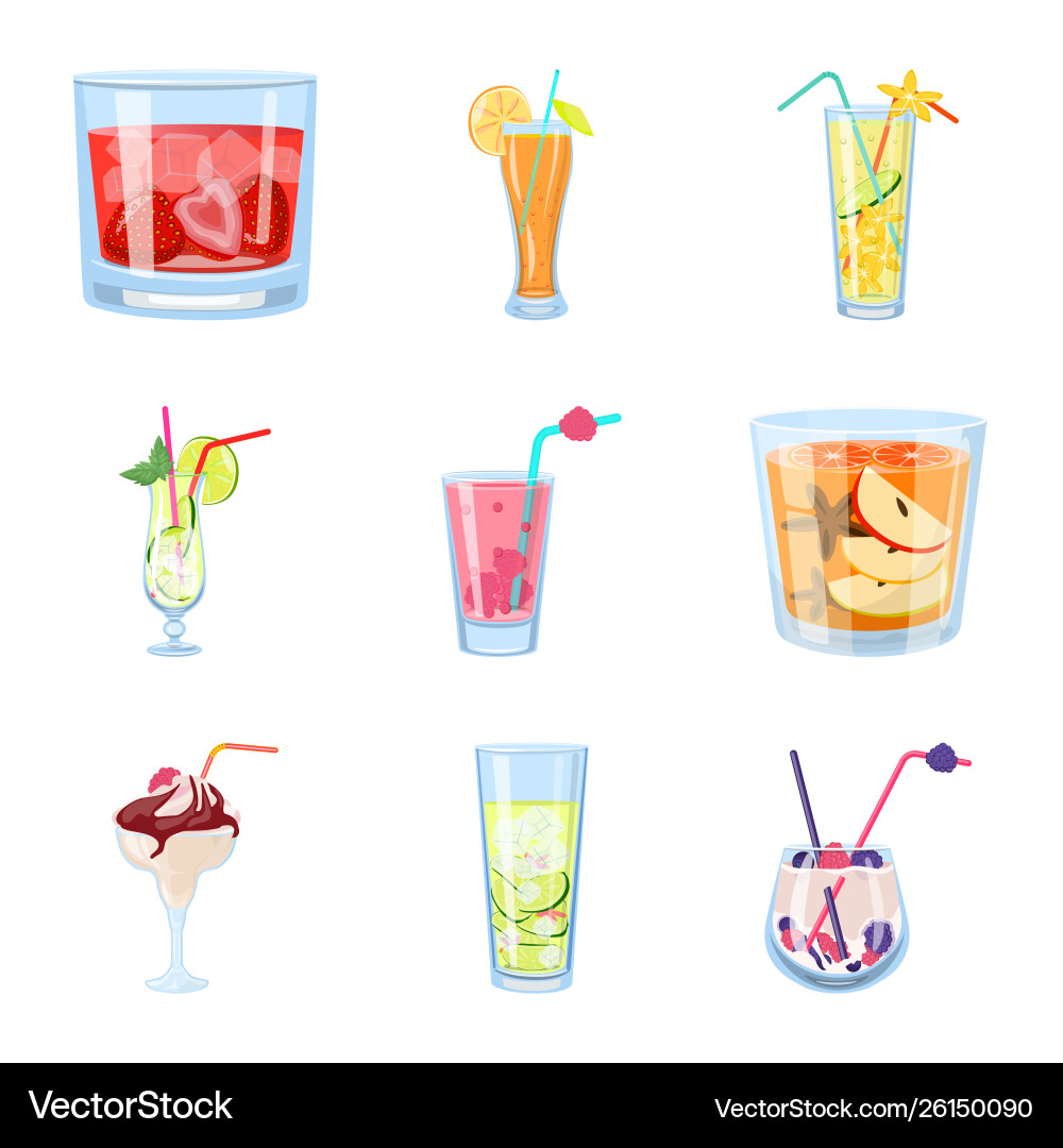 Design cocktail and drink icon Royalty Free Vector Image