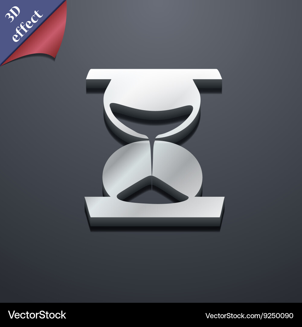 Hourglass icon symbol 3d style trendy modern Vector Image