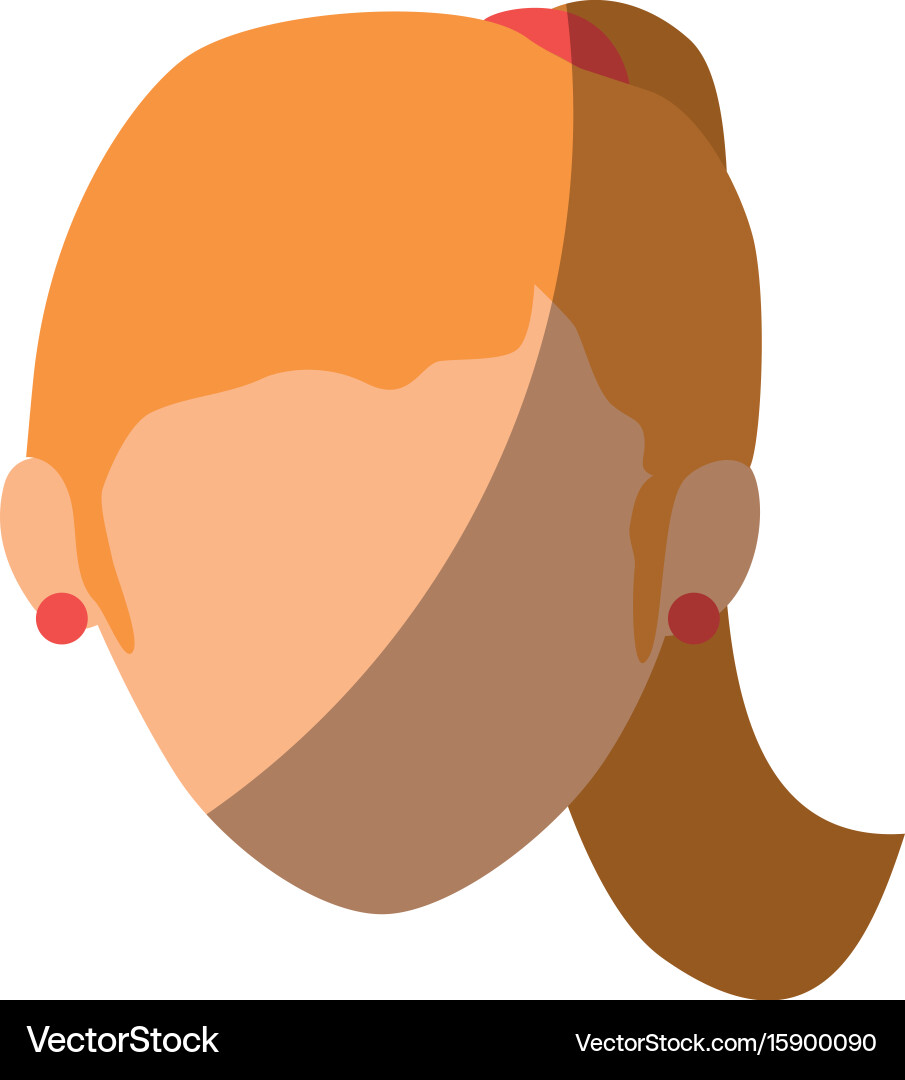 Isolated blondie women face Royalty Free Vector Image
