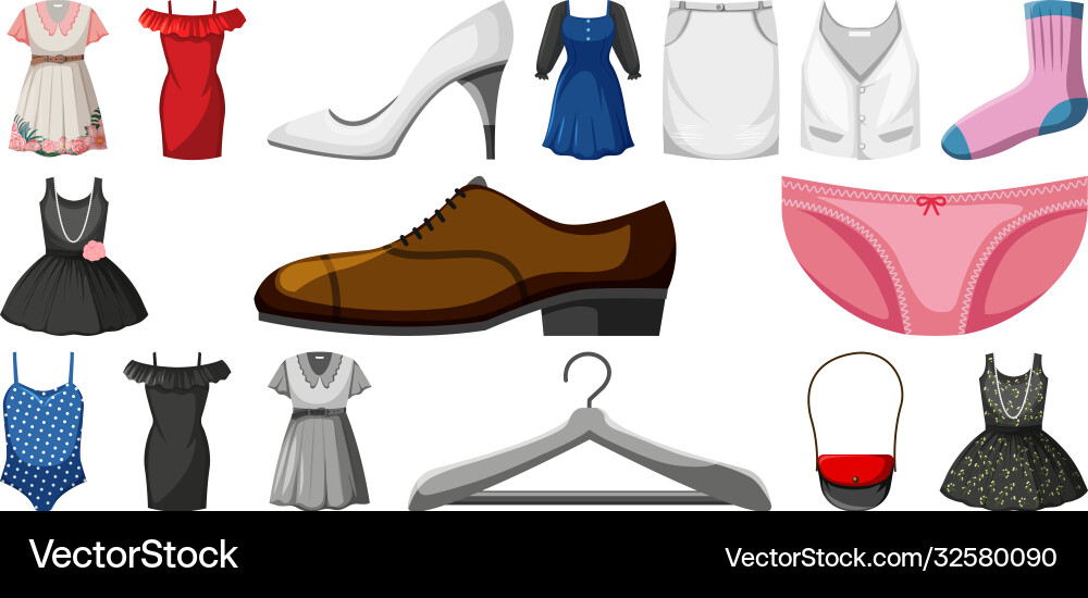 Set clothes mock up Royalty Free Vector Image - VectorStock