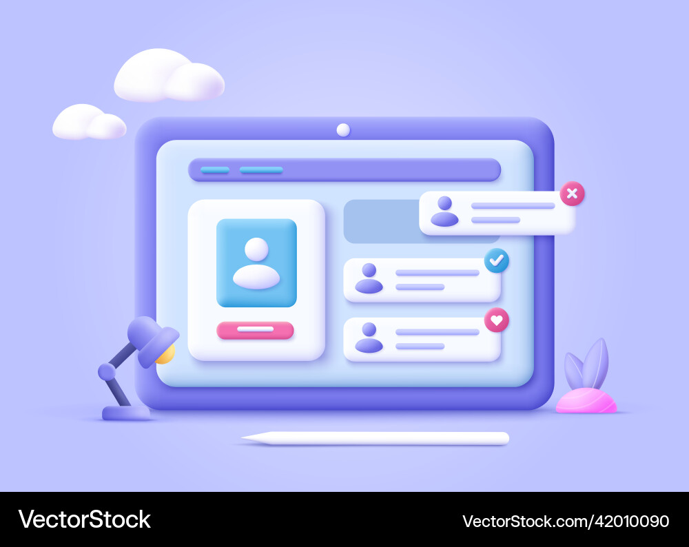 Social media online communication chatting Vector Image