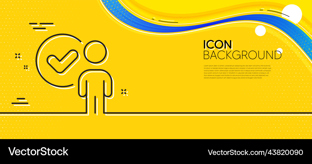 Verification person line icon accepted man sign Vector Image