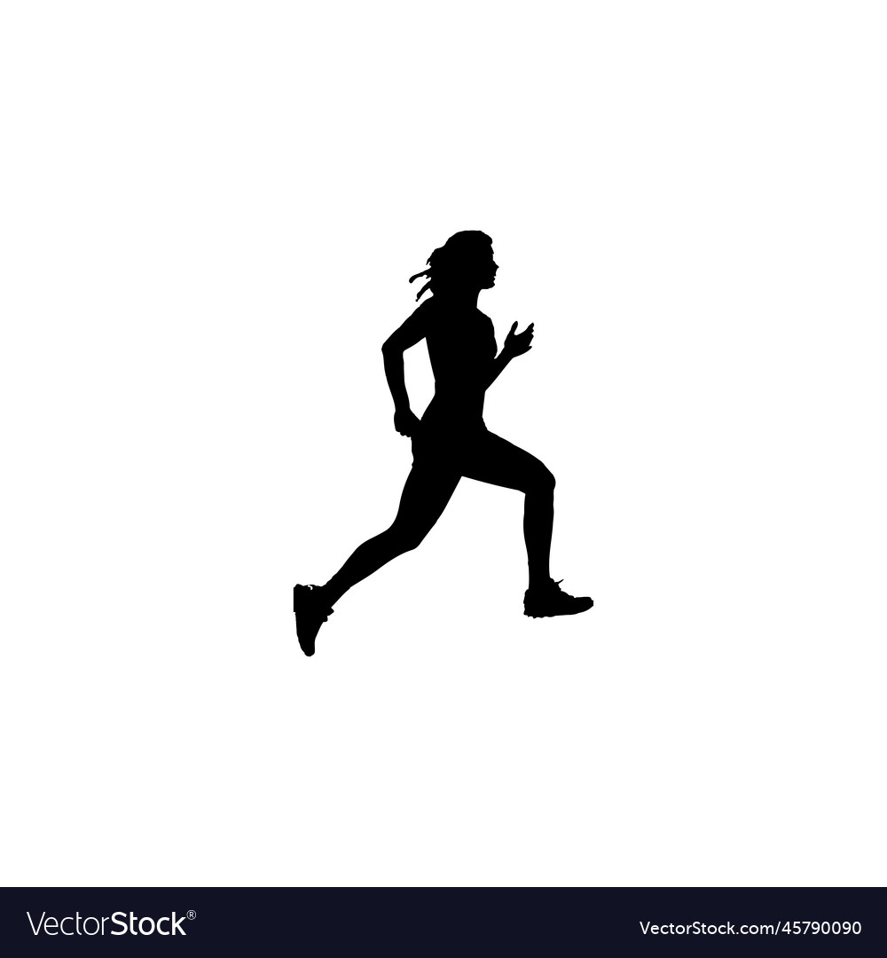 Woman runner icon simple style runner Royalty Free Vector