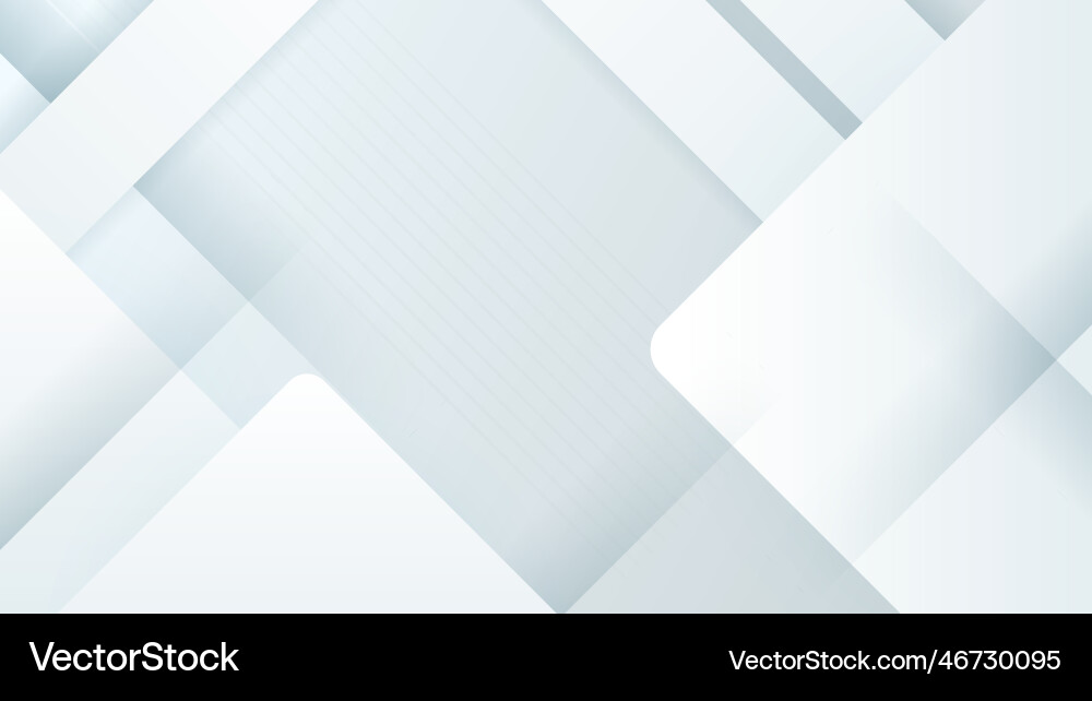 Abstract white geometric shape with futuristic Vector Image