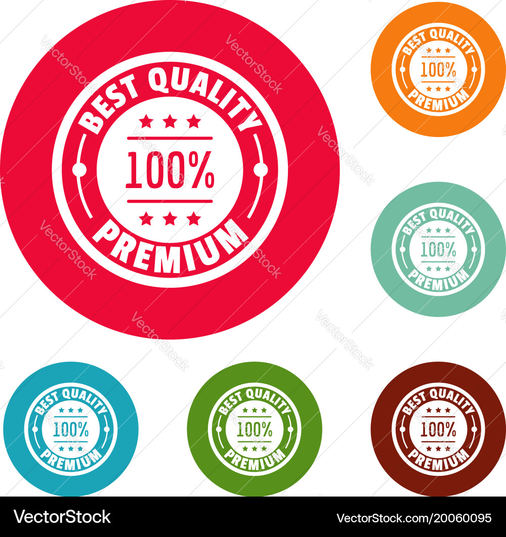 Best offer logo icons circle set Royalty Free Vector Image
