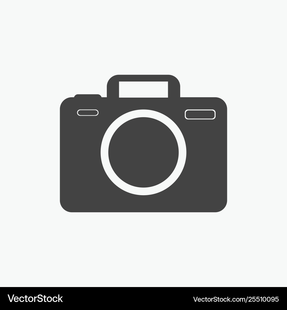 Black white instagram photo camera icon Royalty Free Vector
