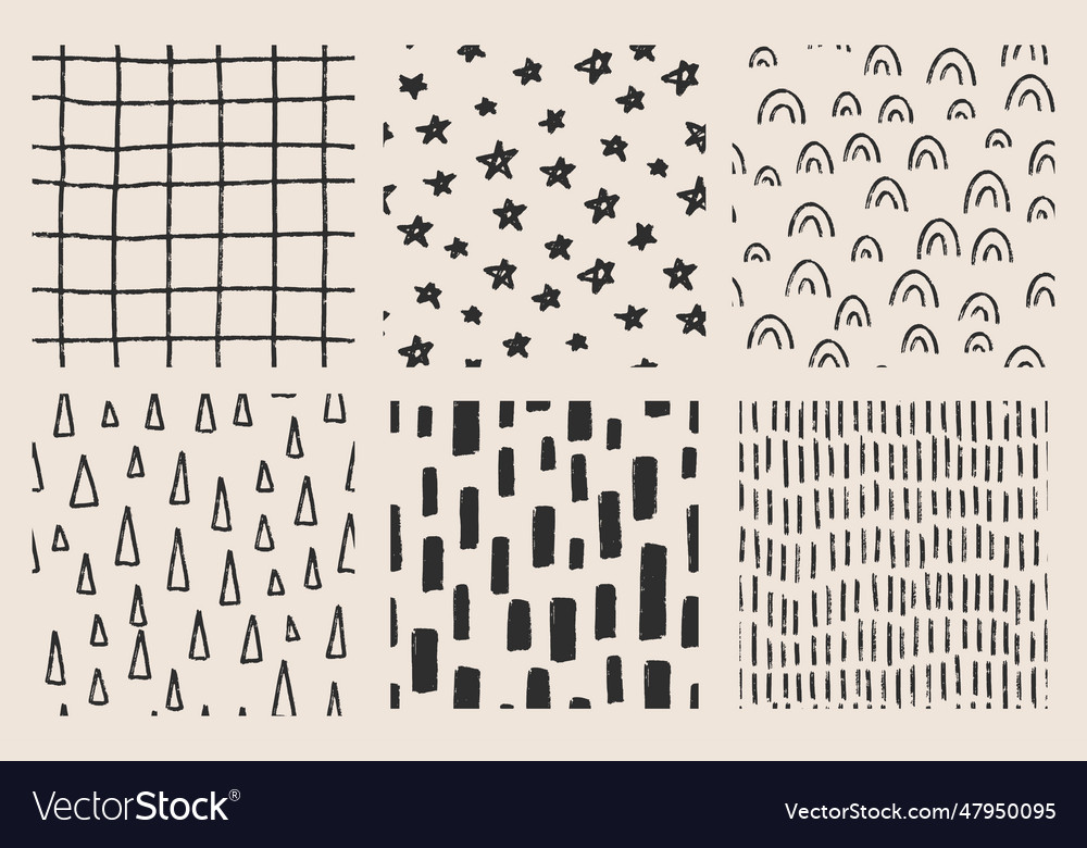 Brush seamless pattern Royalty Free Vector Image