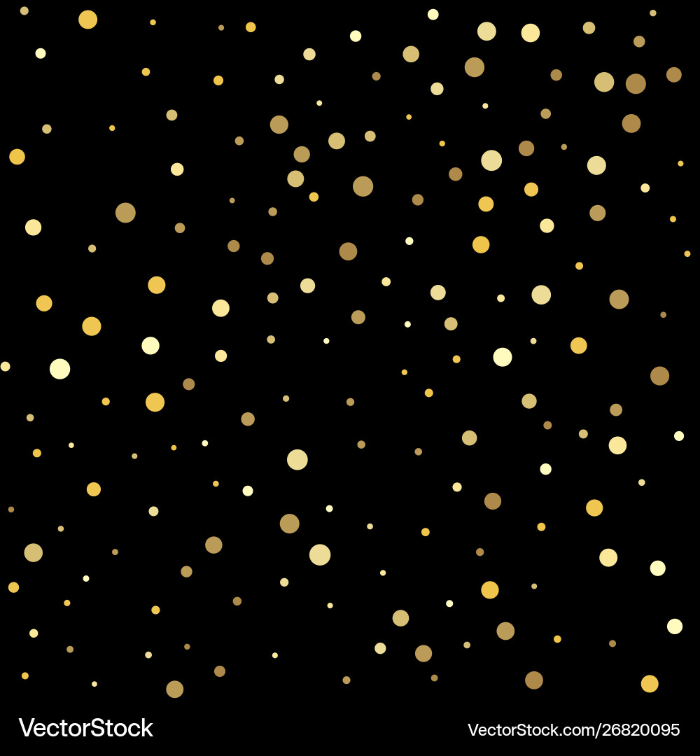 Falling golden dot abstract decoration for party Vector Image
