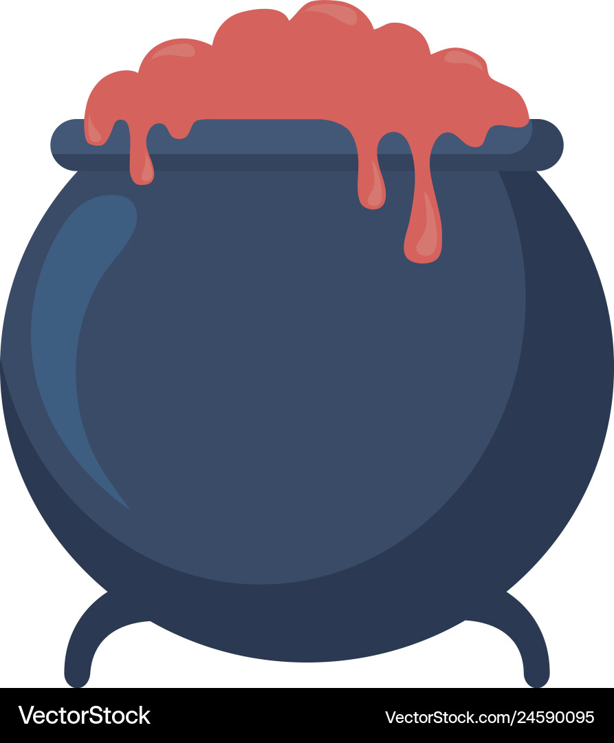 Happy halloween cauldron icon Royalty Free Vector Image