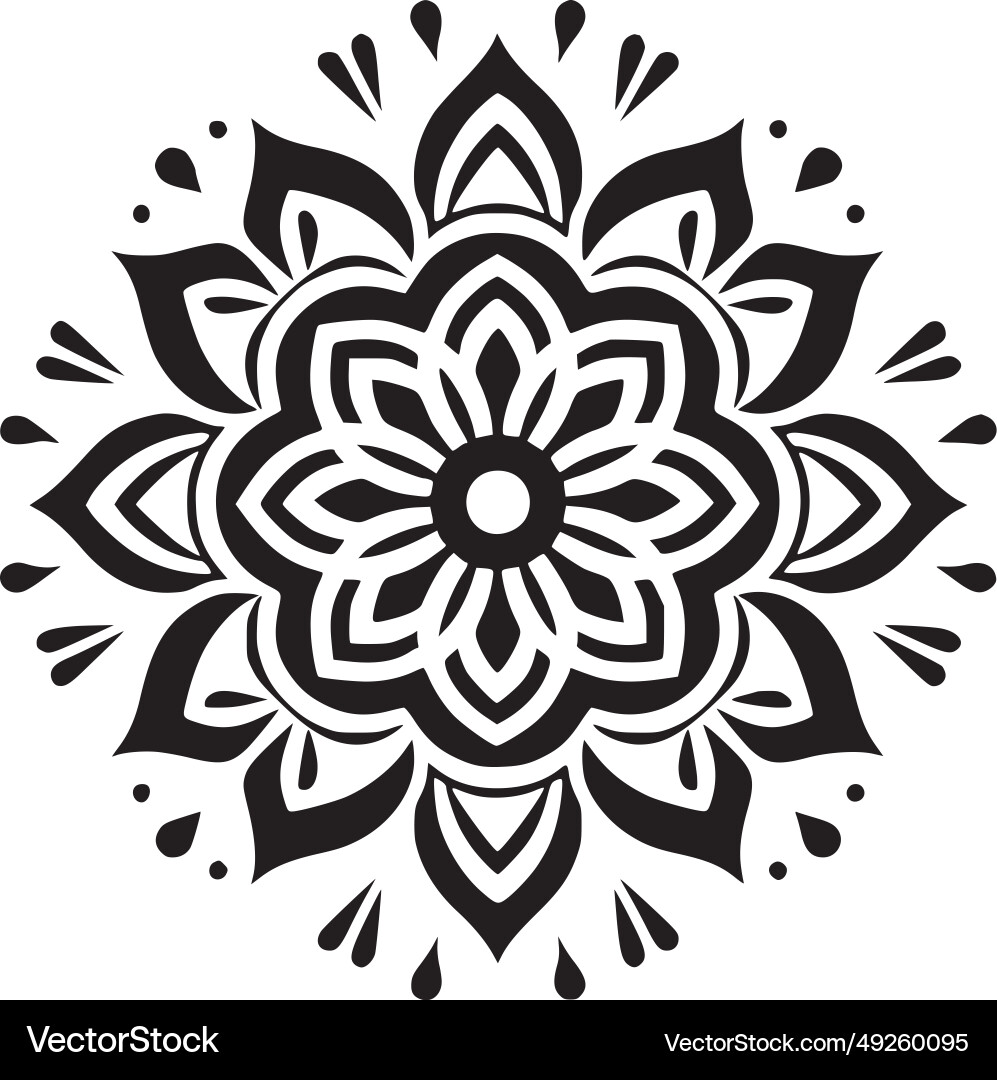 Mandala - minimalist and simple silhouette Vector Image