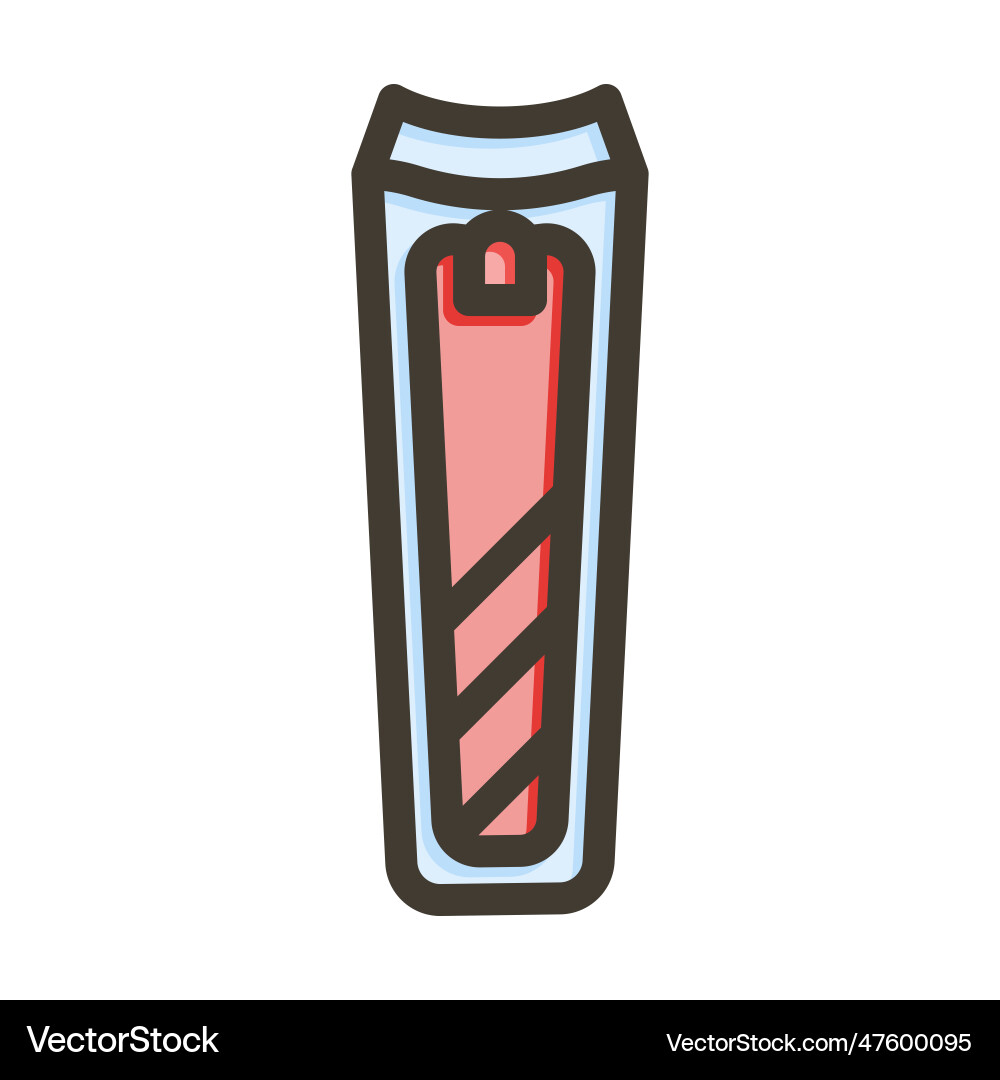 Nail clipper thick line filled colors Royalty Free Vector