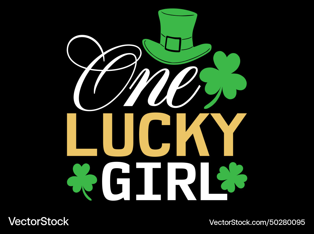 One lucky girl Royalty Free Vector Image - VectorStock