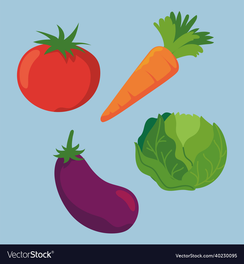 Set of vegetables Royalty Free Vector Image - VectorStock