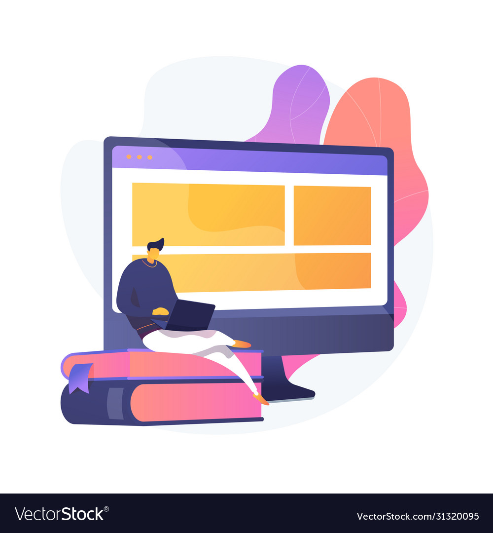Web development courses concept metaphor Vector Image