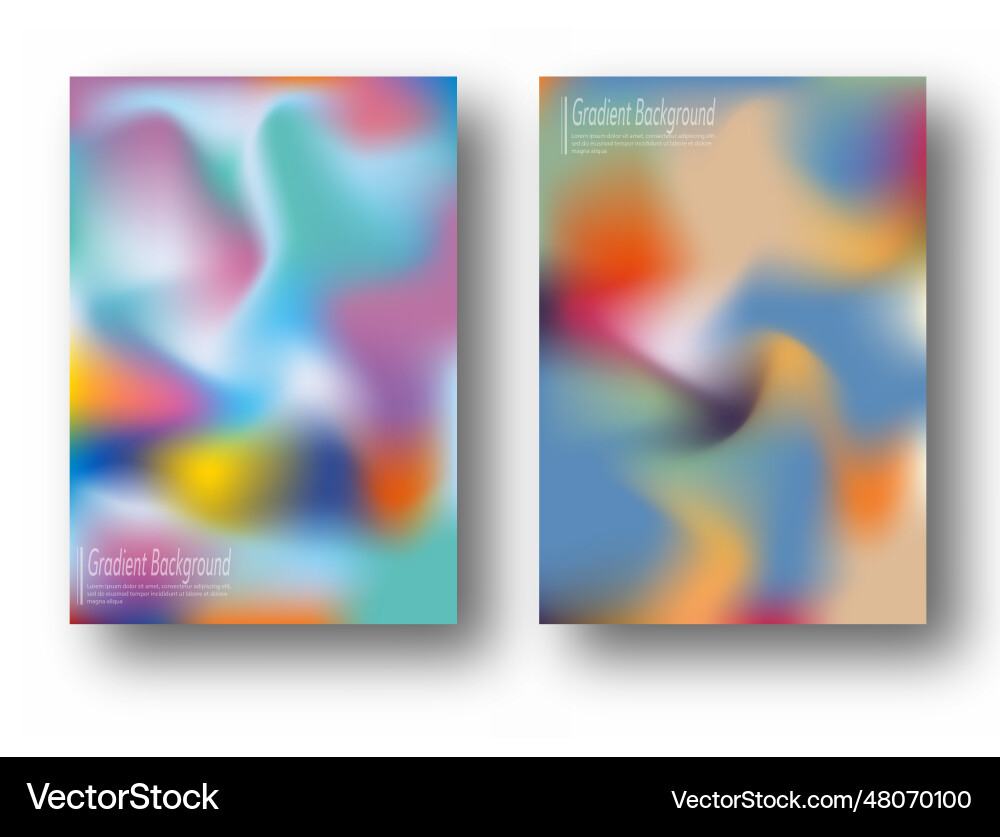 Gradient background color blur a set of templates Vector Image