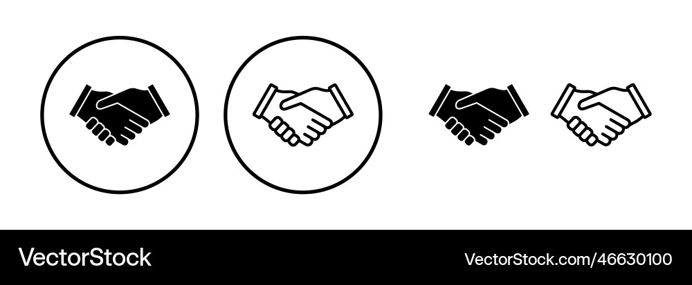 Hand shake icon business handshake contract Vector Image