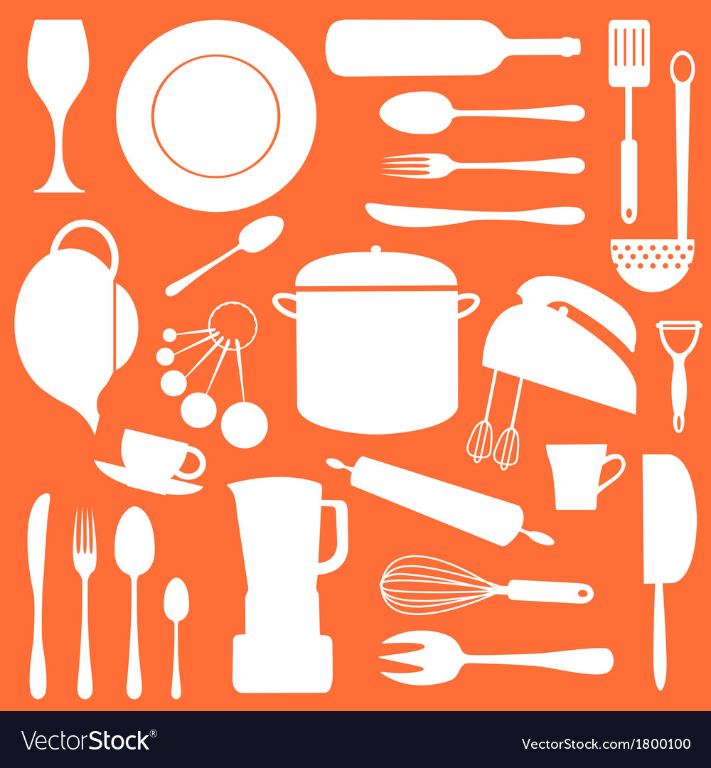 Kitchen set Royalty Free Vector Image - VectorStock
