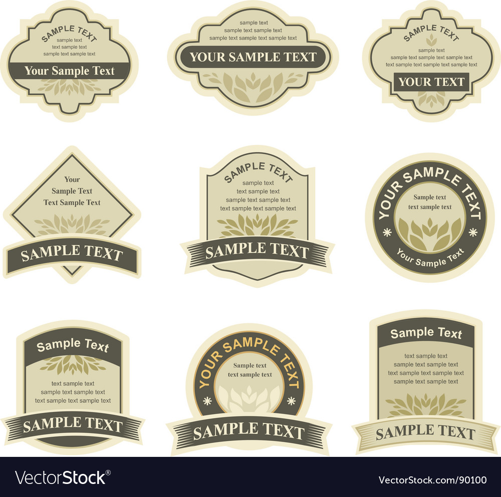 Labels Royalty Free Vector Image - VectorStock