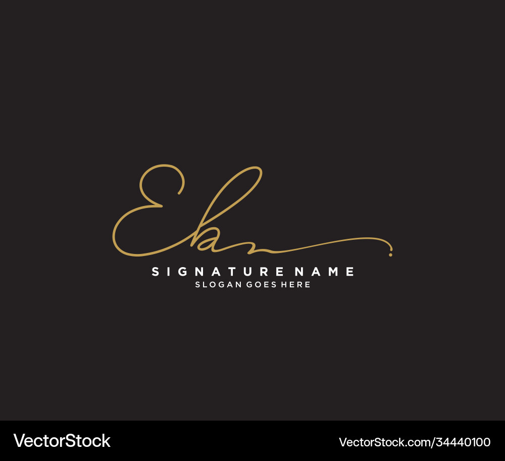 Letter signature logo template Royalty Free Vector Image